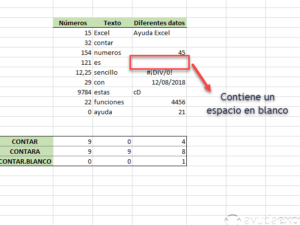 Función CONTAR en Excel - CURSOSDEEXCEL.COM